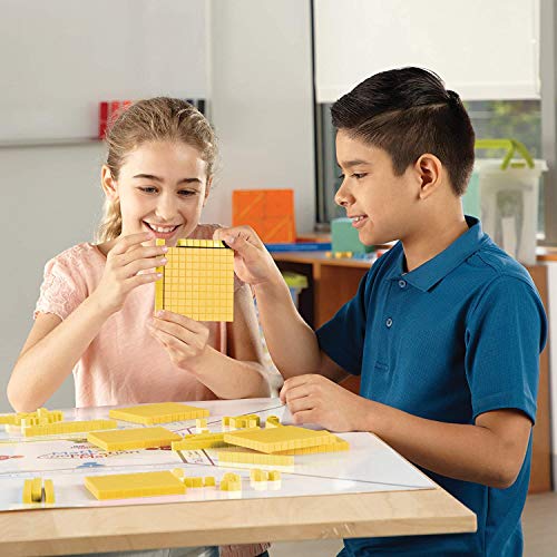 hand2mind Yellow Plastic Base Ten Blocks, Units Set, Place Value Blocks ...