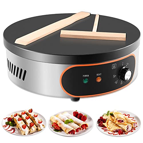 LIVOSA Crepe Maker 16" Electric Pancake Maker Machine 1800W Non-stick ...