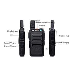 Retevis RT19 Walkie Talkies Rechargeable FRS 22 Channel 1300mAh ...