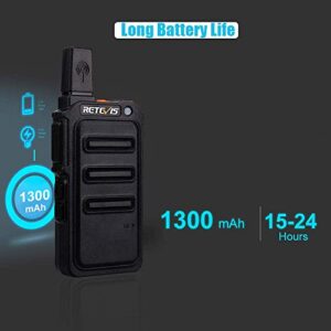 Retevis RT19 Walkie Talkies Rechargeable FRS 22 Channel 1300mAh ...