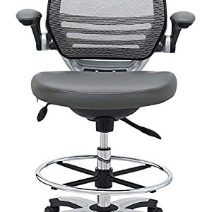 Modway EEI-211 Edge Drafting Chair - Reception Desk Chair - Flip-Up Arm ...