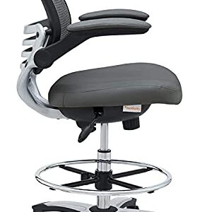 Modway EEI-211 Edge Drafting Chair - Reception Desk Chair - Flip-Up Arm ...