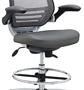 Modway EEI-211 Edge Drafting Chair - Reception Desk Chair - Flip-Up Arm ...
