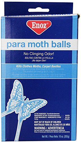Enoz Para Moth Balls for Moths and Carpet Beetles, 80-mothballs, 2-pack ...