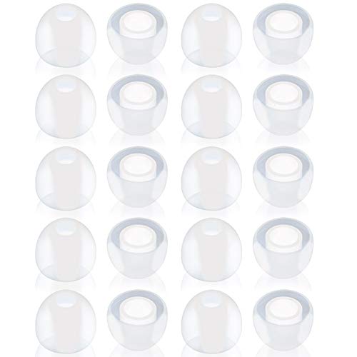 Bluecell 10 Pairs Small Clear color Silicone Replacement Ear Buds Tips ...