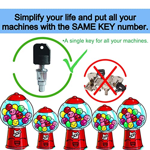 Lock and Key for Classic Gumball Machine - Vending Machines Top Lid ...