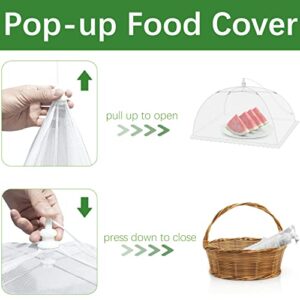 Mesh Food Covers for Outdoors - 7 Pack Upgraded 1 Extra Large 40x24 in ...