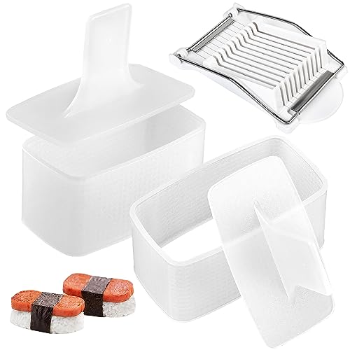 Spam Musubi Mold, Musubi Maker Press 2 Pack with Luncheon Meat Slicer ...