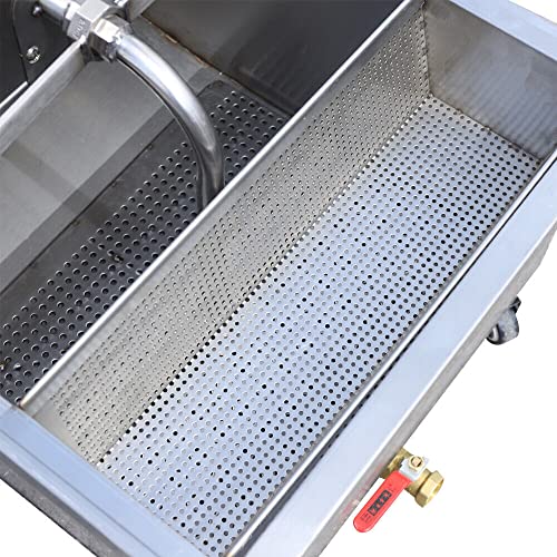 55L Commercial Portable Fryer Oil Filter Cart Machine 110V 550W Cooking ...