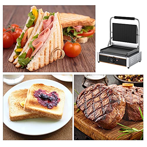 1800/2200W Commercial Panini Press Grill, 23x34/50x23cm Grill Cheese ...