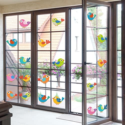 45 Pieces Boho Birds Cutouts Decoration, Colorful Bird Paper Cutouts ...