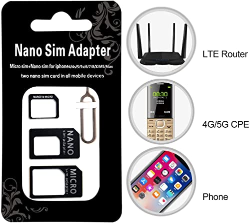 VIVP 2 Pcs SIM Card Adapter Kit - 4 in 1 Nano Micro Standard Converter ...