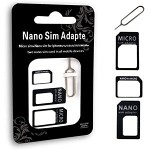 VIVP 2 Pcs SIM Card Adapter Kit - 4 in 1 Nano Micro Standard Converter ...