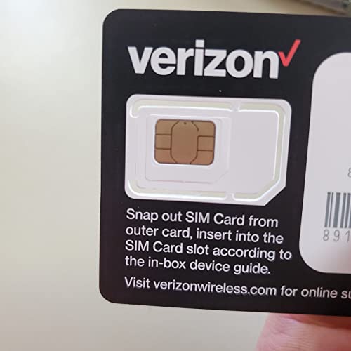 Verizon Wireless 5G & 4G LTE SIM Card Triple Cut All 3 Sizes (3-in-1 ...