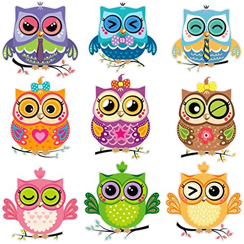 TUANTUAN 63 Pieces Owls Cut-Outs Owls Accents Paper Cutouts Adorable ...