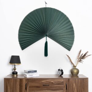 KOLWOVEN Rustic Fan - Bedroom Wall Decor Above Bed -Giant Bamboo Fan ...