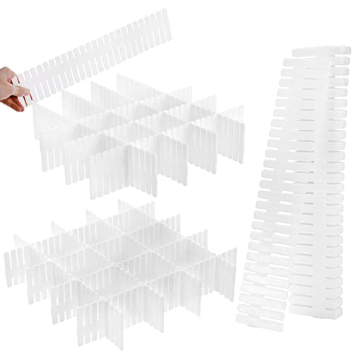 Foraineam 48Pcs Drawer Dividers, Adjustable DIY Grid Dividers White ...