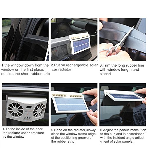 Solar Powered Car Window Fan Universal Solar Car Window Exhaust Fan Car ...