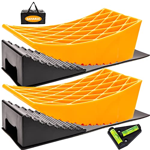 SAHARIE RV Leveling Blocks,Camper Leveler System,2 Pack Curved RV ...