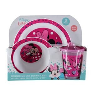 Minnie Mouse Dinner Set Box with Plate, Bowl, and Spill-Free Training ...