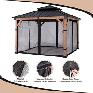 ABCCANOPY Gazebo Netting Replacement 10x10 - Universal Mosquito Netting ...