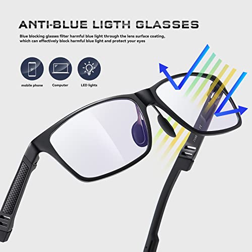 Reglaaly Blue-Light-Blocking-Glasses Men/Women Gaming Glasses Computer ...