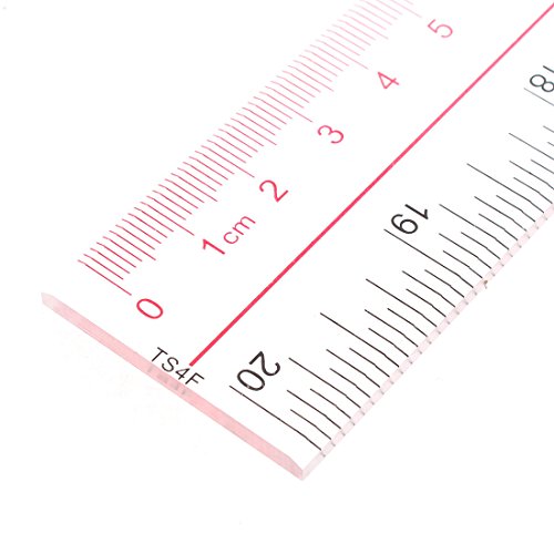 uxcell 50cm Measure Range Inch Metric Plastic Straight Measuring Ruler ...