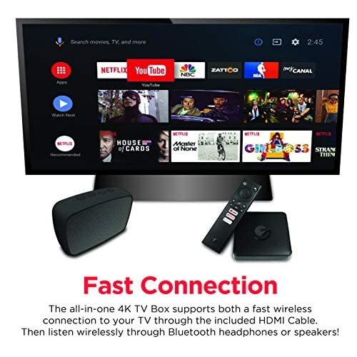 Ematic 4K Ultra HD Android TV Box with Built-in Chromecast + Netflix ...