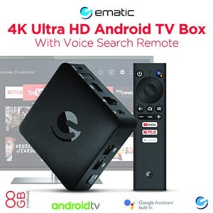 Ematic 4K Ultra HD Android TV Box with Built-in Chromecast + Netflix ...