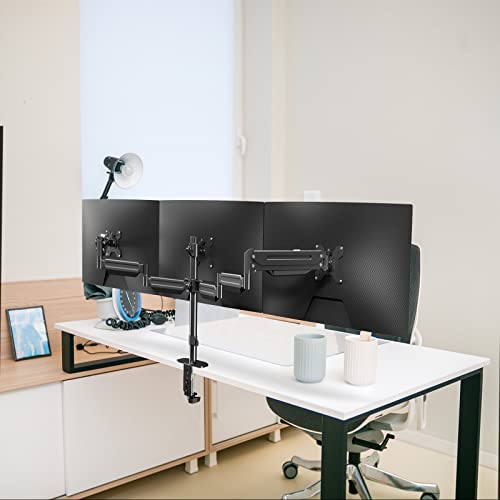 suptek Triple Monitor Stand - 3 Monitor Mount with Gas Spring Monitor ...