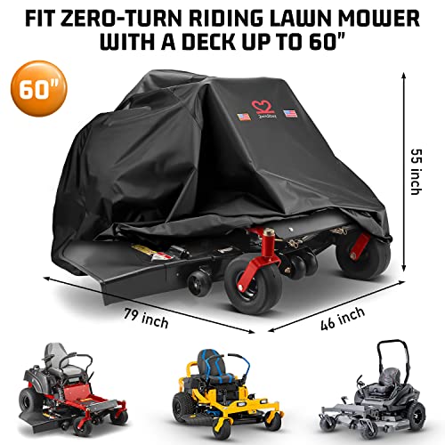 Zero-Turn Lawn Mower Cover, Riding Lawn Mower Covers Waterproof Heavy ...