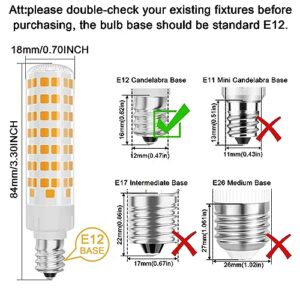 SNBIHIBE E12 Led Chandelier Light Bulbs 10W,100watt Equivalent Dimmable Bulb,3000k Warm White ...