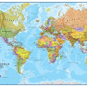 Maps International World Wall Map - Map of The World Poster - Front ...