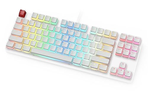 Glorious Aura V1 (White) Pudding Keycaps - Double Shot PBT Translucent ...