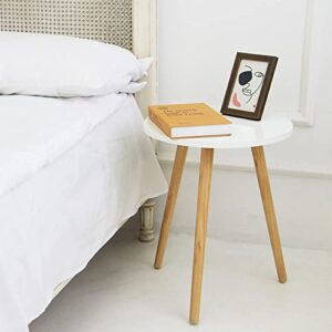 AWASEN Round Side/ End Table, Accent Nightstand Modern for Living Room ...