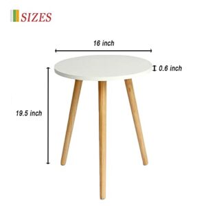 AWASEN Round Side/ End Table, Accent Nightstand Modern for Living Room ...
