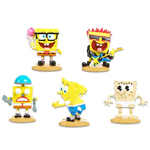Viacom Spongebob Squarepants Mini Figures 5 Pack - Spongebob Toy Bundle ...