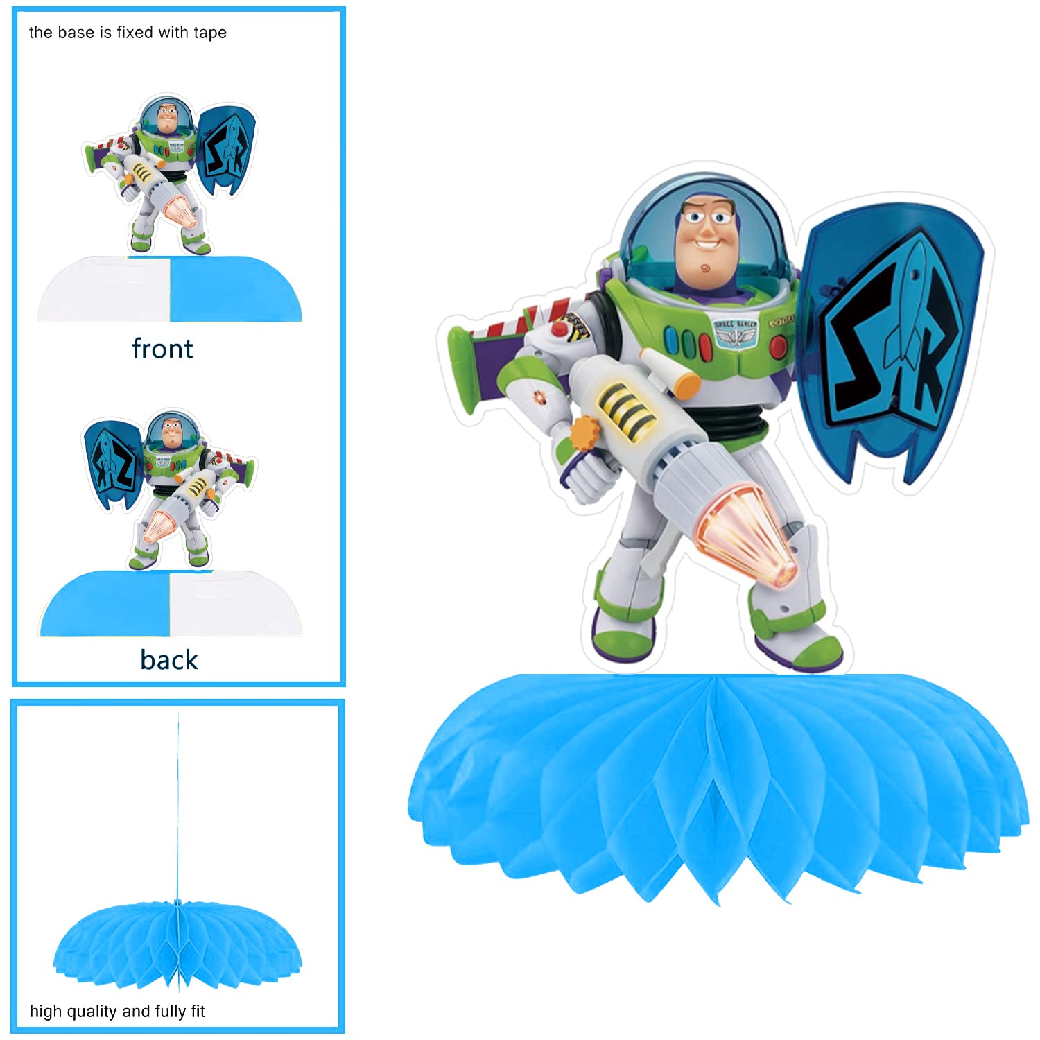 8pcs Buzz Lightyear Party Honeycomb Centerpiece Table Decorations Buzz ...