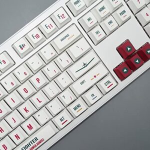 IOAOI Aircraft Keycaps, PBT Keycaps 128 Key Custom Keycap Set with Key ...