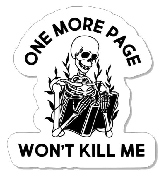 Skeleton Sticker - Booktok - Kindle Sticker - Horror Sticker - Booktok ...