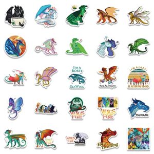 WOF Stickers for Kids Teens Adults, 50Pcs Fire Pterosaur Dragon Vinyl ...