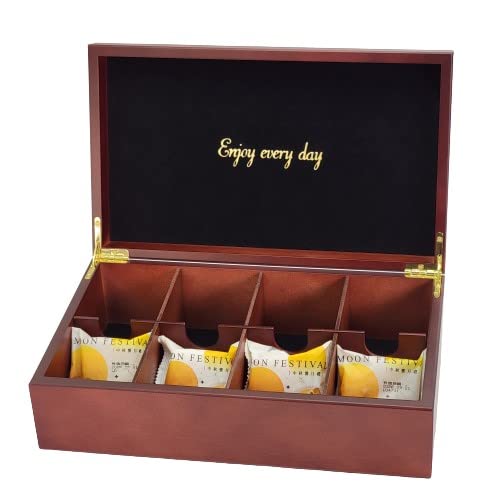 Large Capacity Wooden Tea Box Organizer, tea box storage & tea bag ...