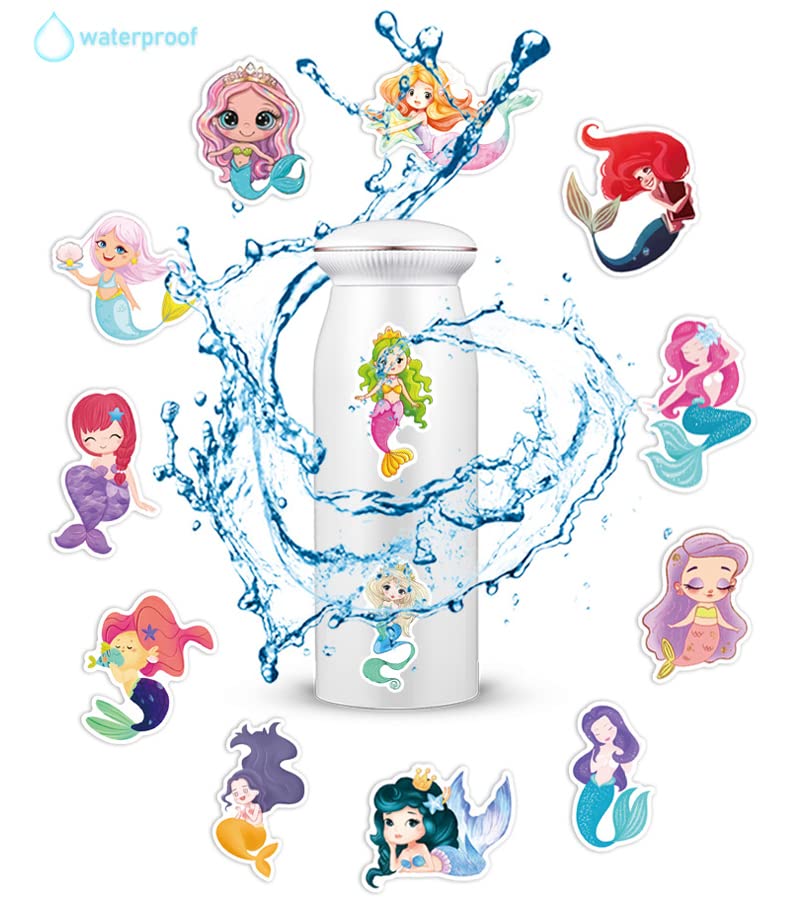 52Pcs Mermaid Stickers for Girls, Mermaid Decals for Laptop, Cups ...