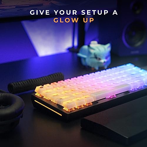 Glorious Polychroma Keycaps: Clear for RGB Shine Through for Mechanical ...