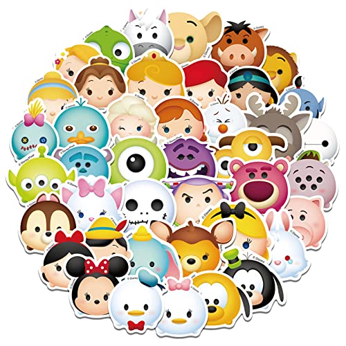 50Pcs Mixed Disney Cartoon Stickers Pack Princess Stickers Cute Cartoon ...