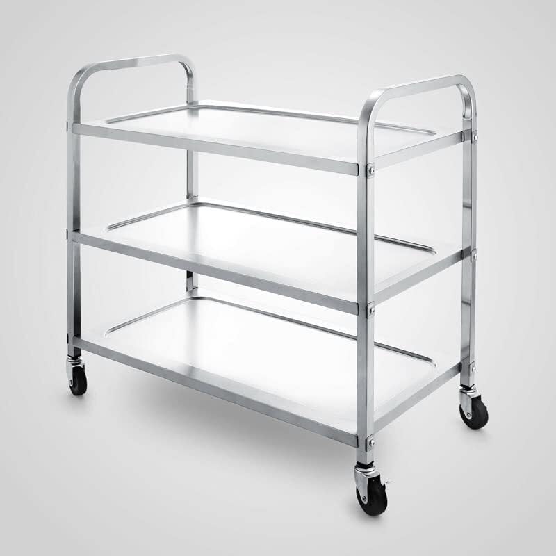 ANIIC Rolling Cart Trolley Carts with Wheels Office 3 Tier Kitchen ...