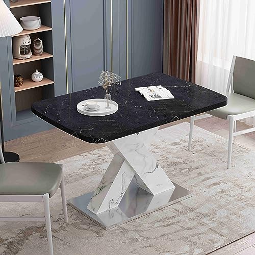 Modern Marble Top Dining Table, Extendable Dining Table for 4-6 ...