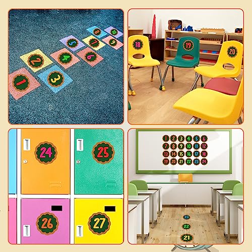 FLYAB Number Spot Markers Stickers 36PCS Number Line Up Helpers ...