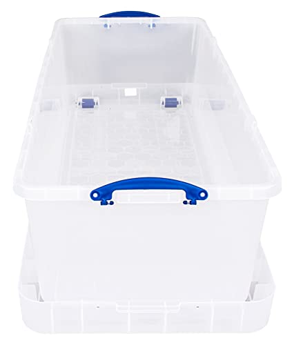 Really Useful 42 Litre Plastic Storage Box - Transparent Assorted Colour | Limited