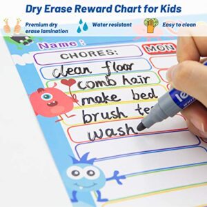 Dry Erase Chore Chart for Kids Reward Chart Reusable Self-Adhesive ...